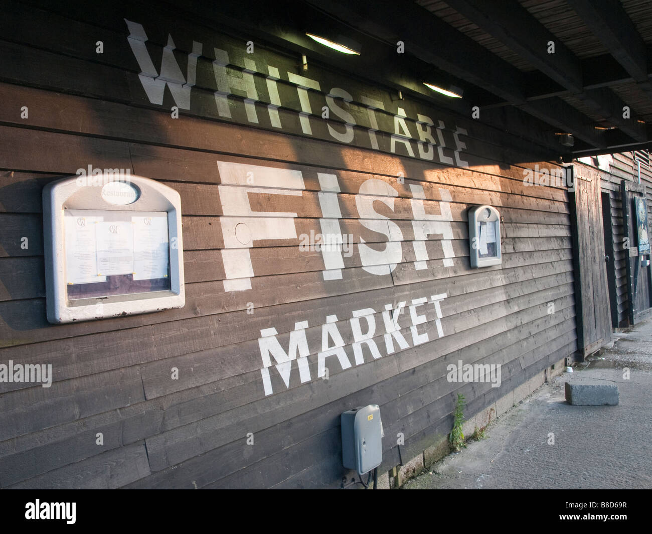 Whitstable Fish Market Sign Stock Photo - Alamy