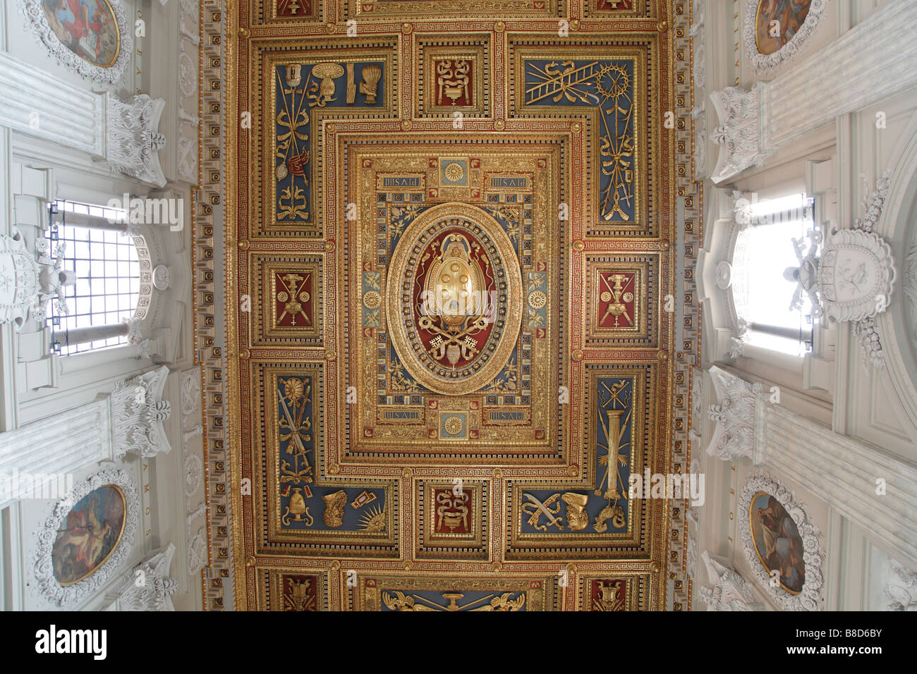 Ceiling, San Giovanni in Laterano Cathedral, Rome, Italy Stock Photo ...