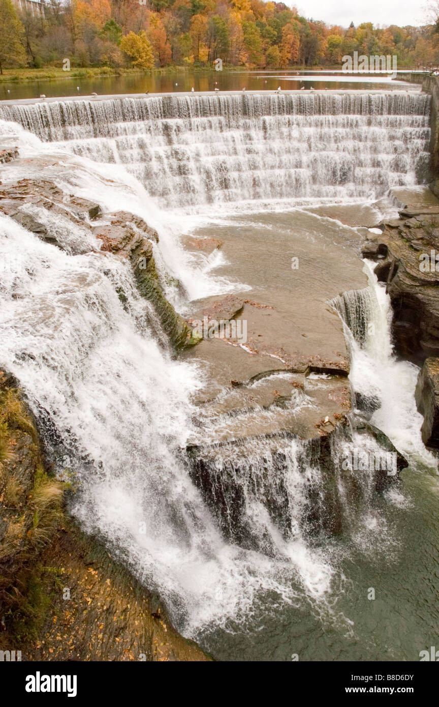 Beebe lake dam fall, Ithaca, NY, USA Stock Photo - Alamy