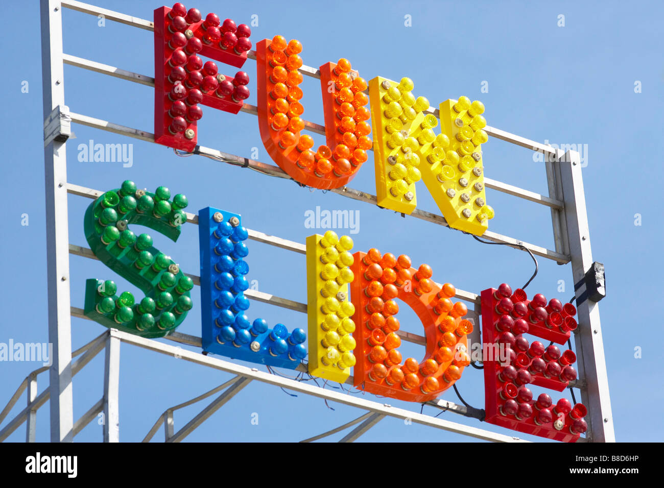 Fun Slide Ride Sign Stouffville Fairgrounds Stock Photo - Alamy