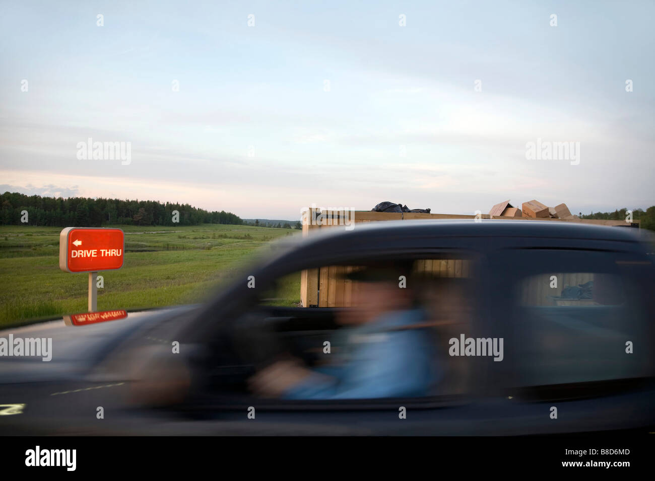 Car Driving Drive Thru Stock Photo - Alamy