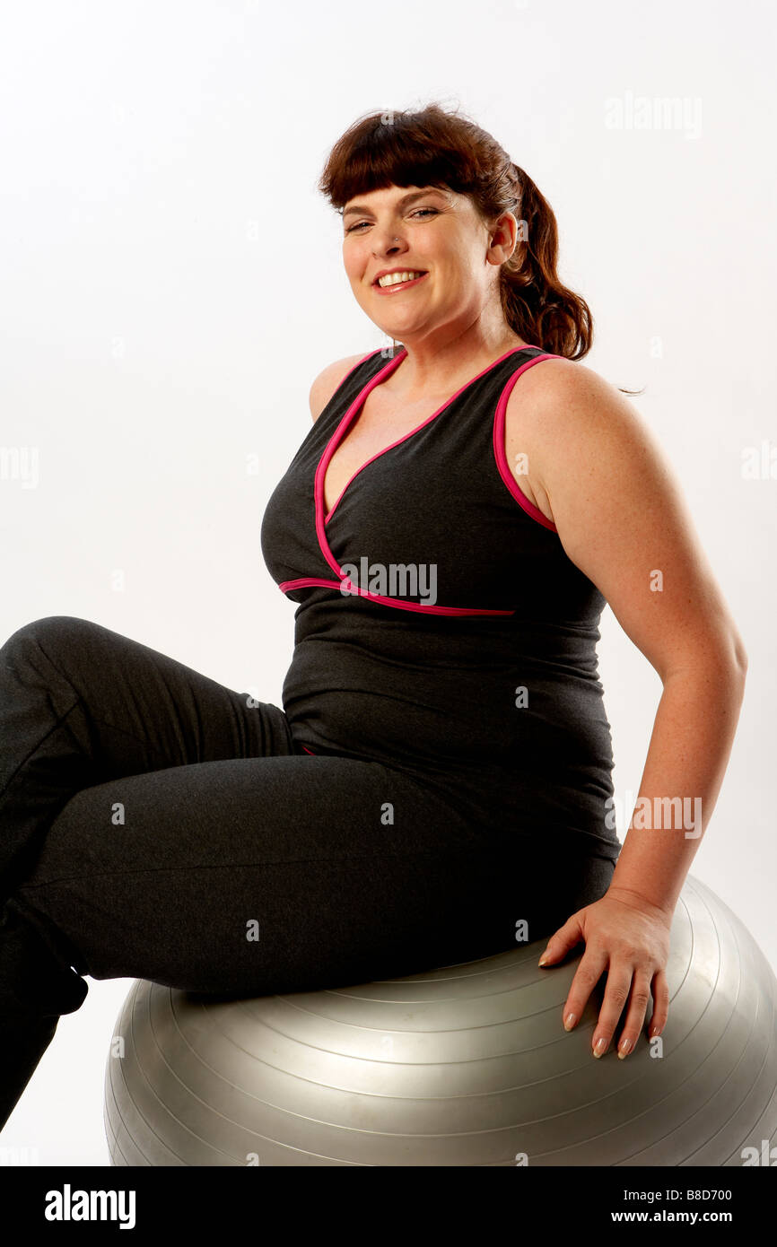 Plus sized woman exercise studio hi-res stock photography and images ...