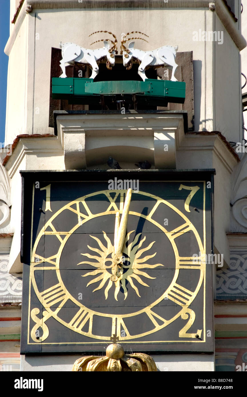 Poznan Goats and Tower Clock on Town Hall, Old Market Square, Poznan ...