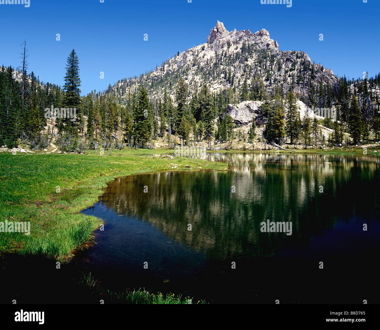 Alpine Lake, Sawtooth Wilderness, Idaho Stock Photo - Alamy