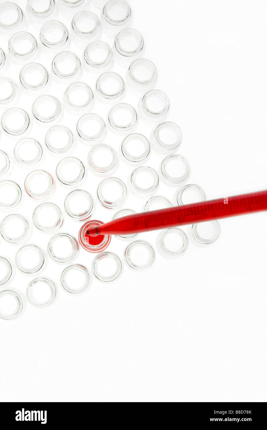 Glass vials in science lab Stock Photo - Alamy