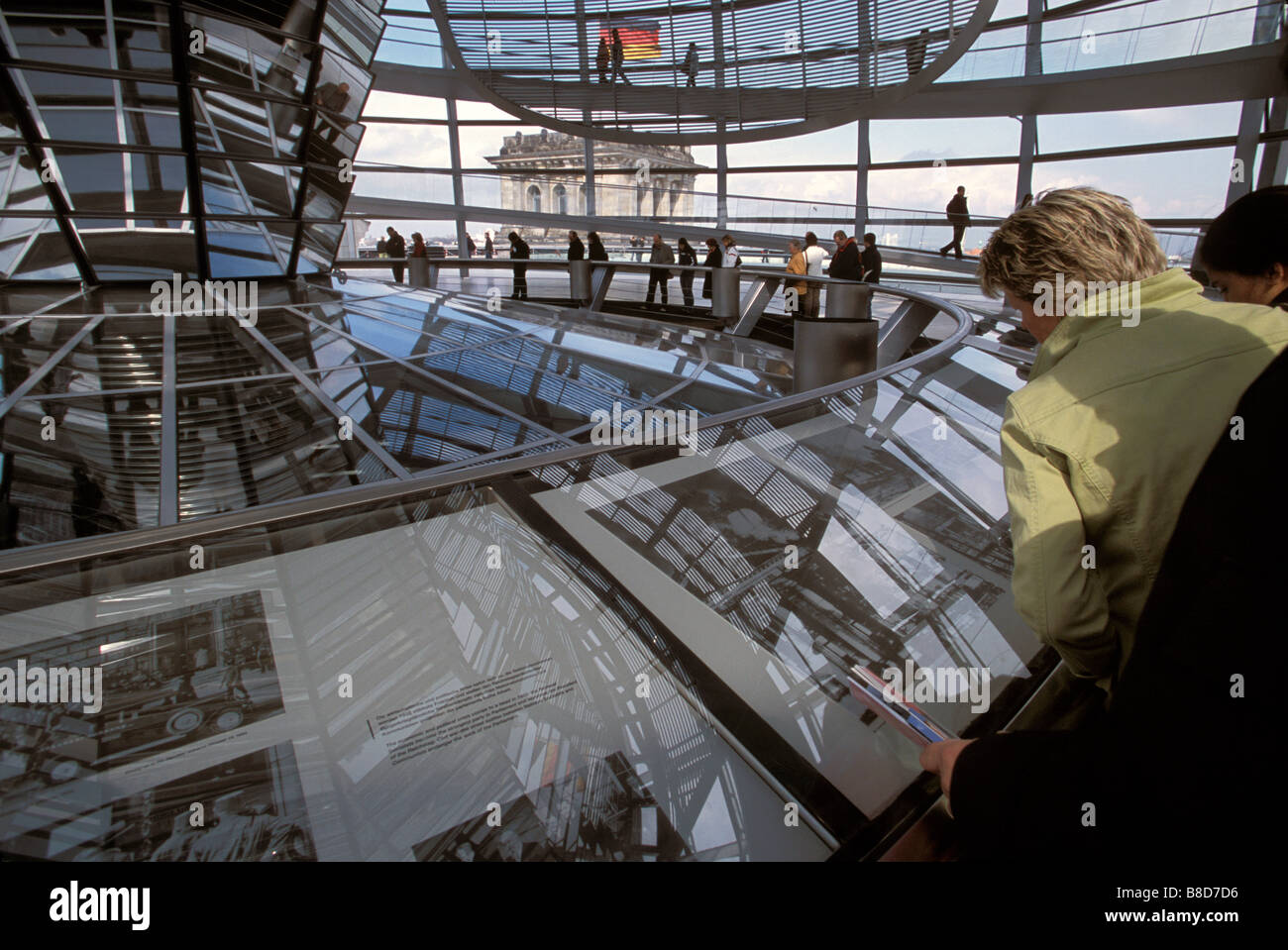 The modern interior addition of the historic Reichstag building in ...