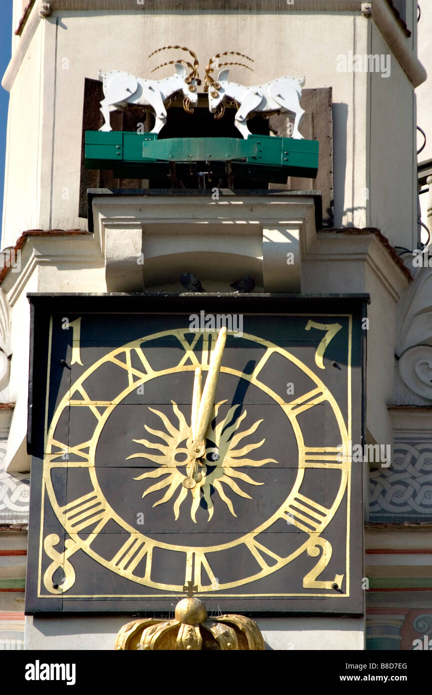 Poznan Goats and Tower Clock on Town Hall, Old Market Square, Poznan ...