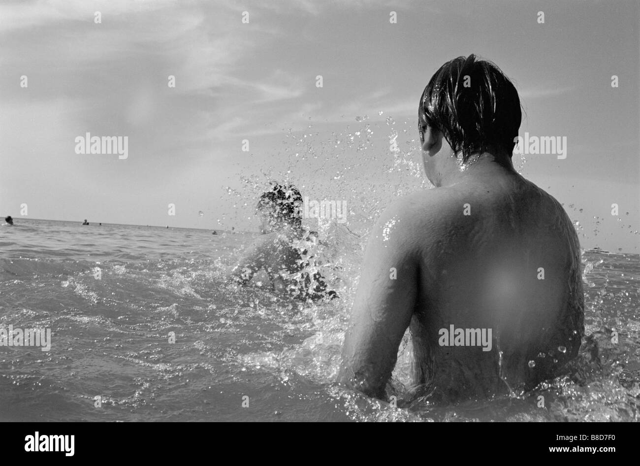Water Fight, Grand Beach Provincial Park, Manitoba Stock Photo - Alamy