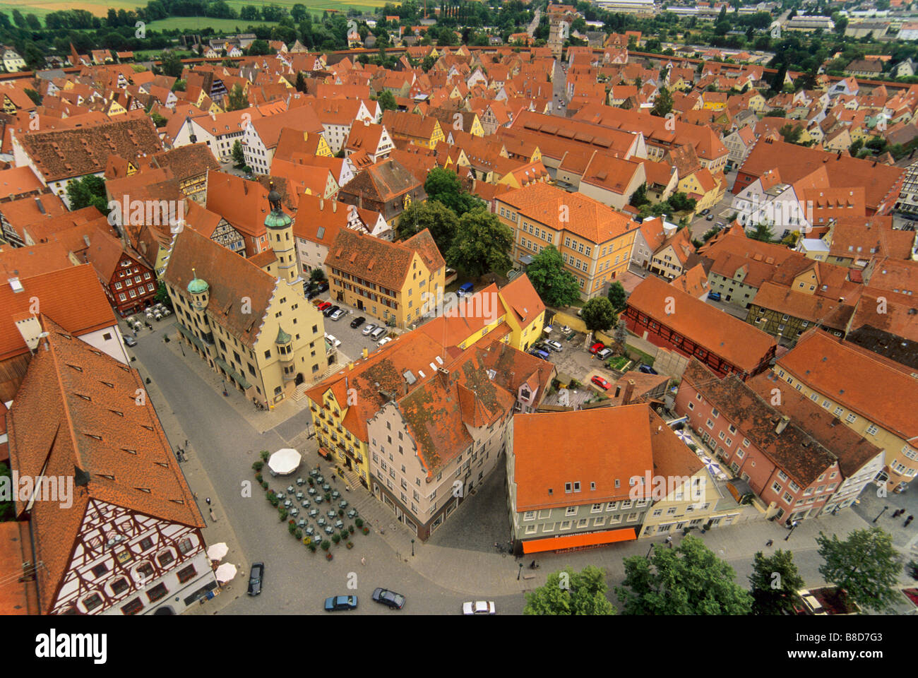 City view of the old town noerdlingen in bavaria hi-res stock ...