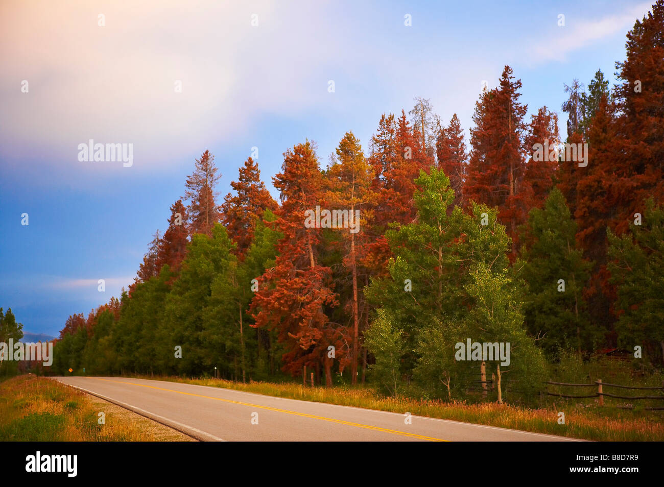 Highway 14, North Park, outside Gould, Colorado Stock Photo - Alamy