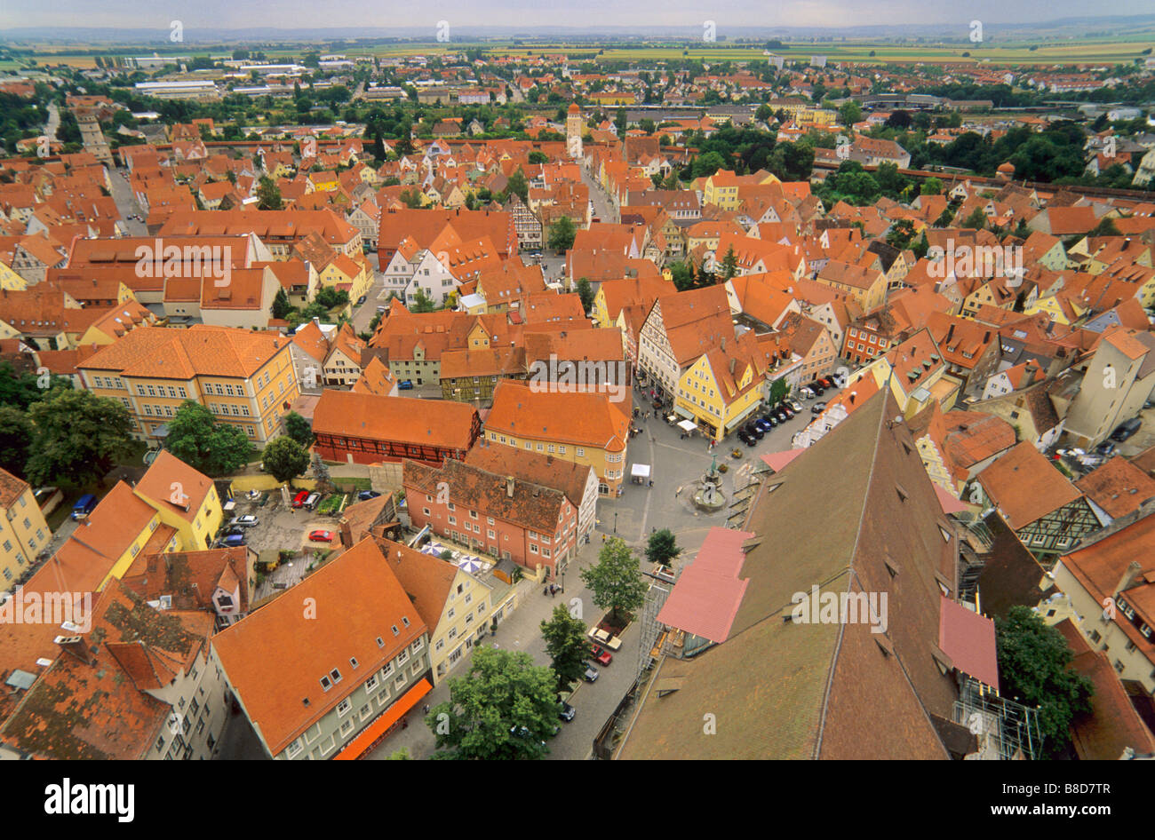 Aerial view from Daniel tower at St Georges Church of Old Town in ...