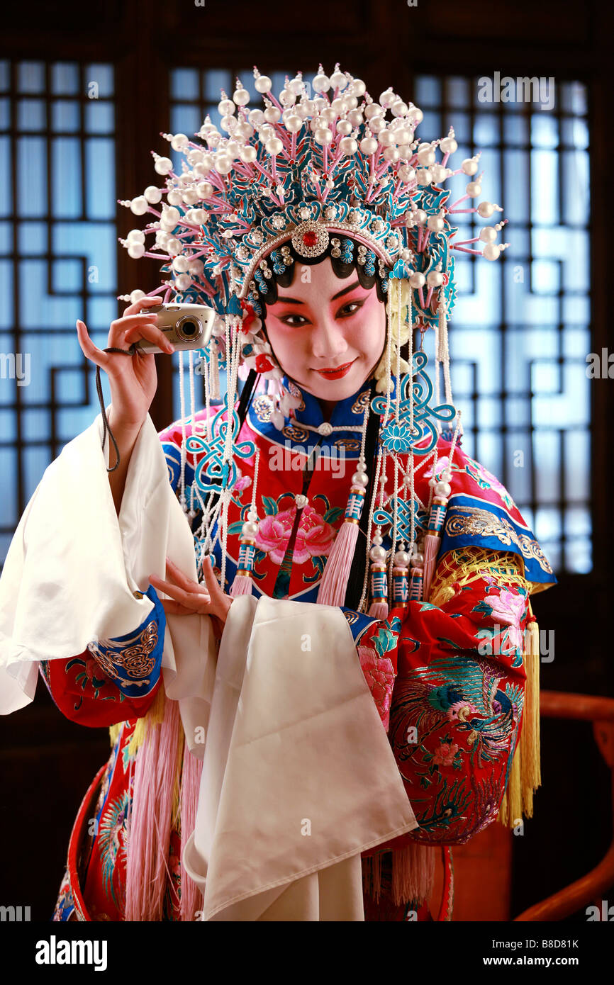 Actress Dressing As Beijing Opera Characters,China Stock Photo - Alamy