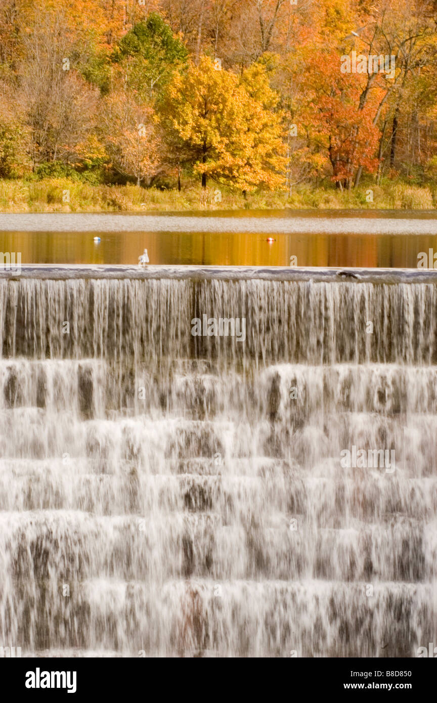 Beebe lake dam fall, Ithaca, NY, USA Stock Photo - Alamy