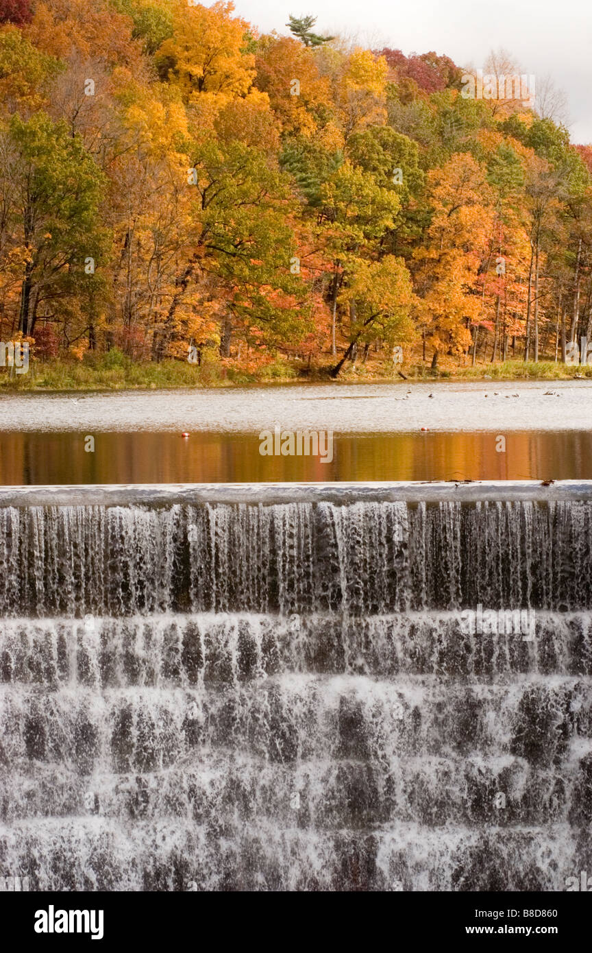 Beebe lake dam fall, Ithaca, NY, USA Stock Photo - Alamy
