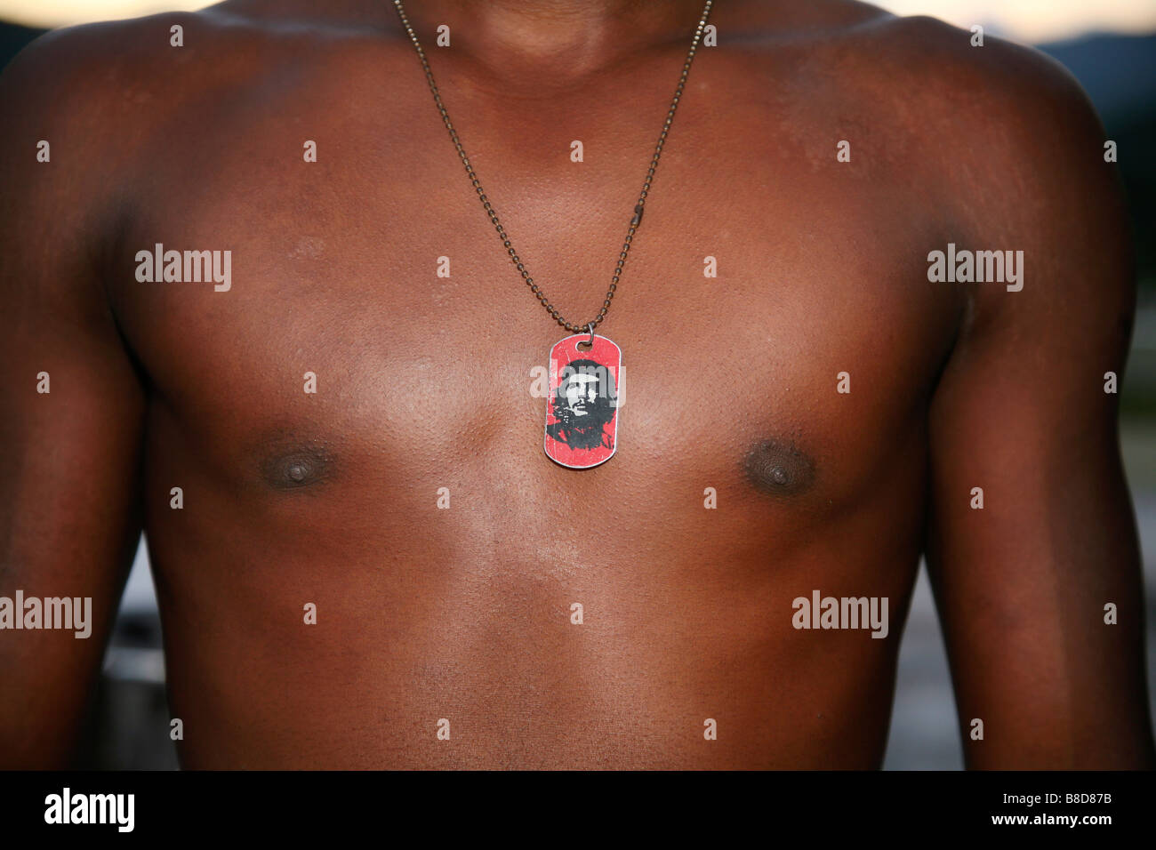 Che Guevara Chain Man's Torso Stock Photo - Alamy