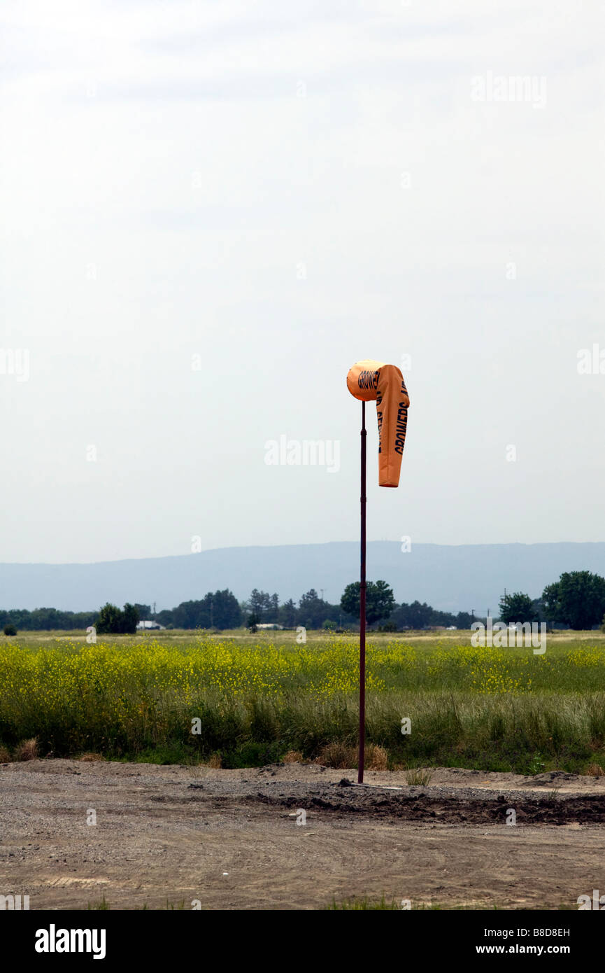windsock country airfield Stock Photo - Alamy