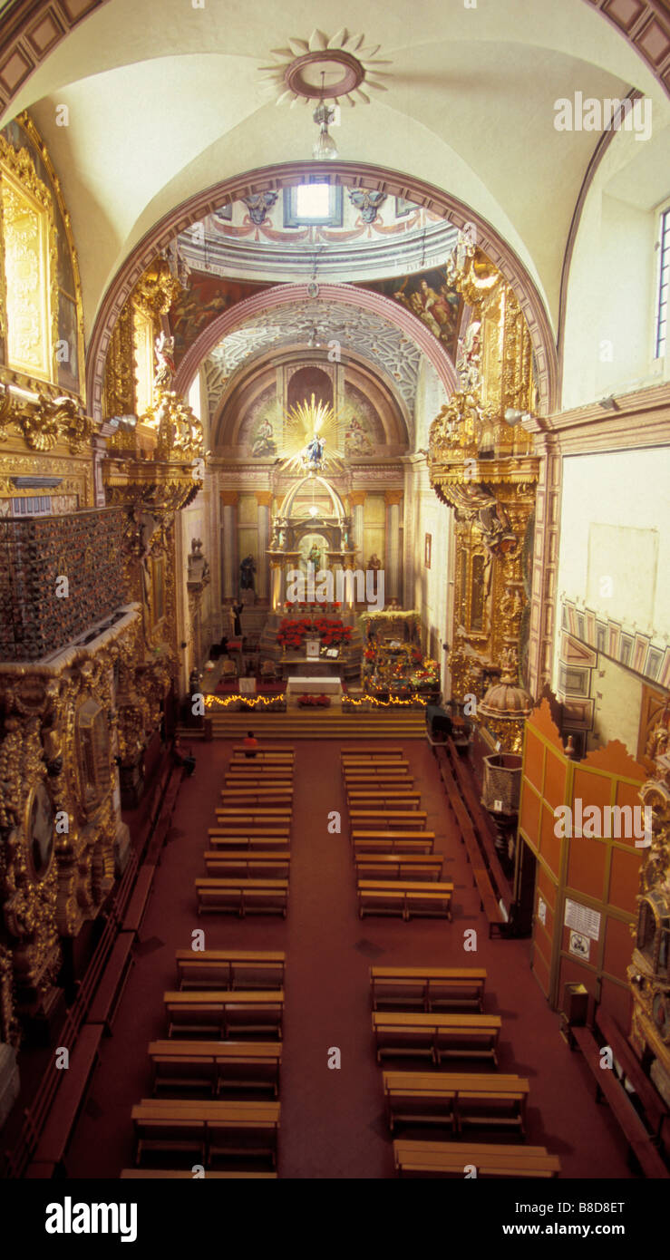 The sanctuary and alters of the Templo de Santa Rosa de Viterbo. Built ...