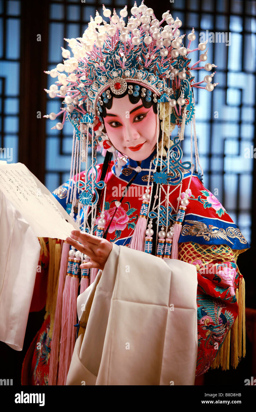 Actress Dressing As Beijing Opera Characters,China Stock Photo - Alamy
