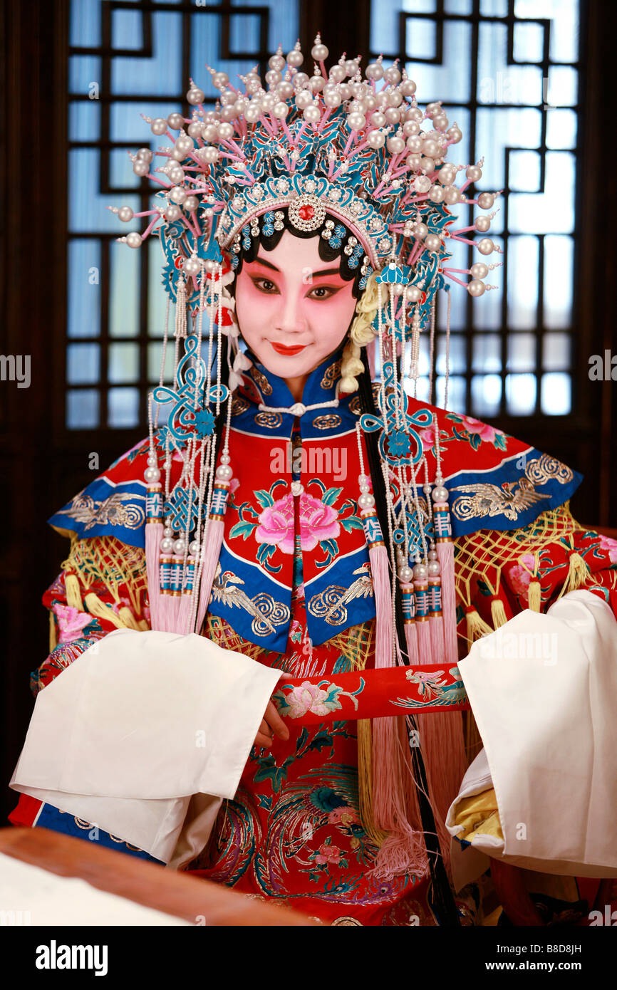 Actress Dressing As Beijing Opera Characters,China Stock Photo - Alamy