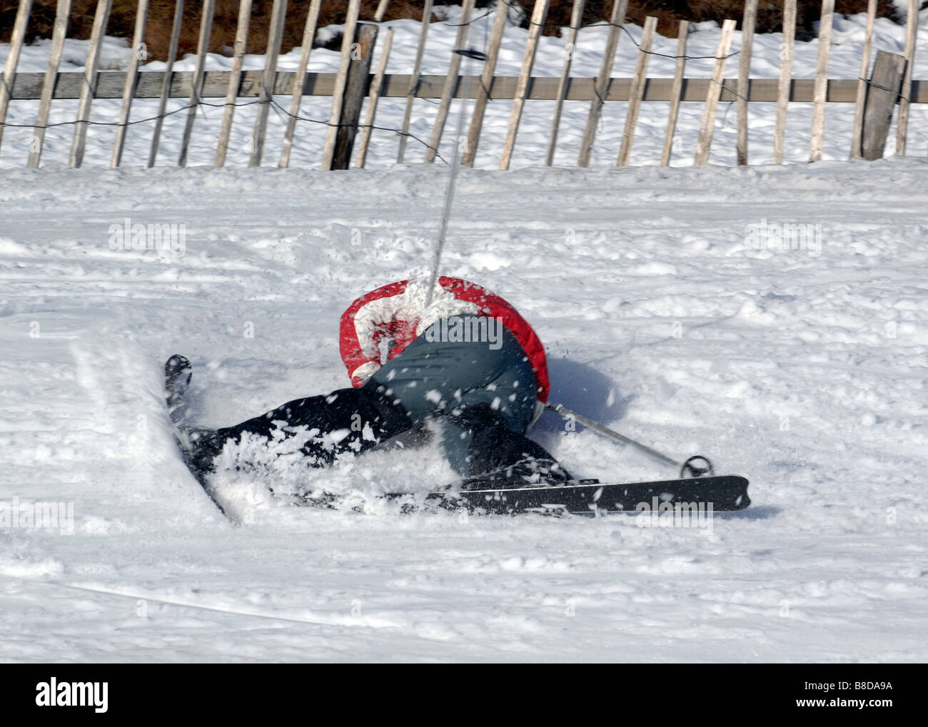 Ski Fall Crash Snow High Resolution Stock Photography and Images - Alamy