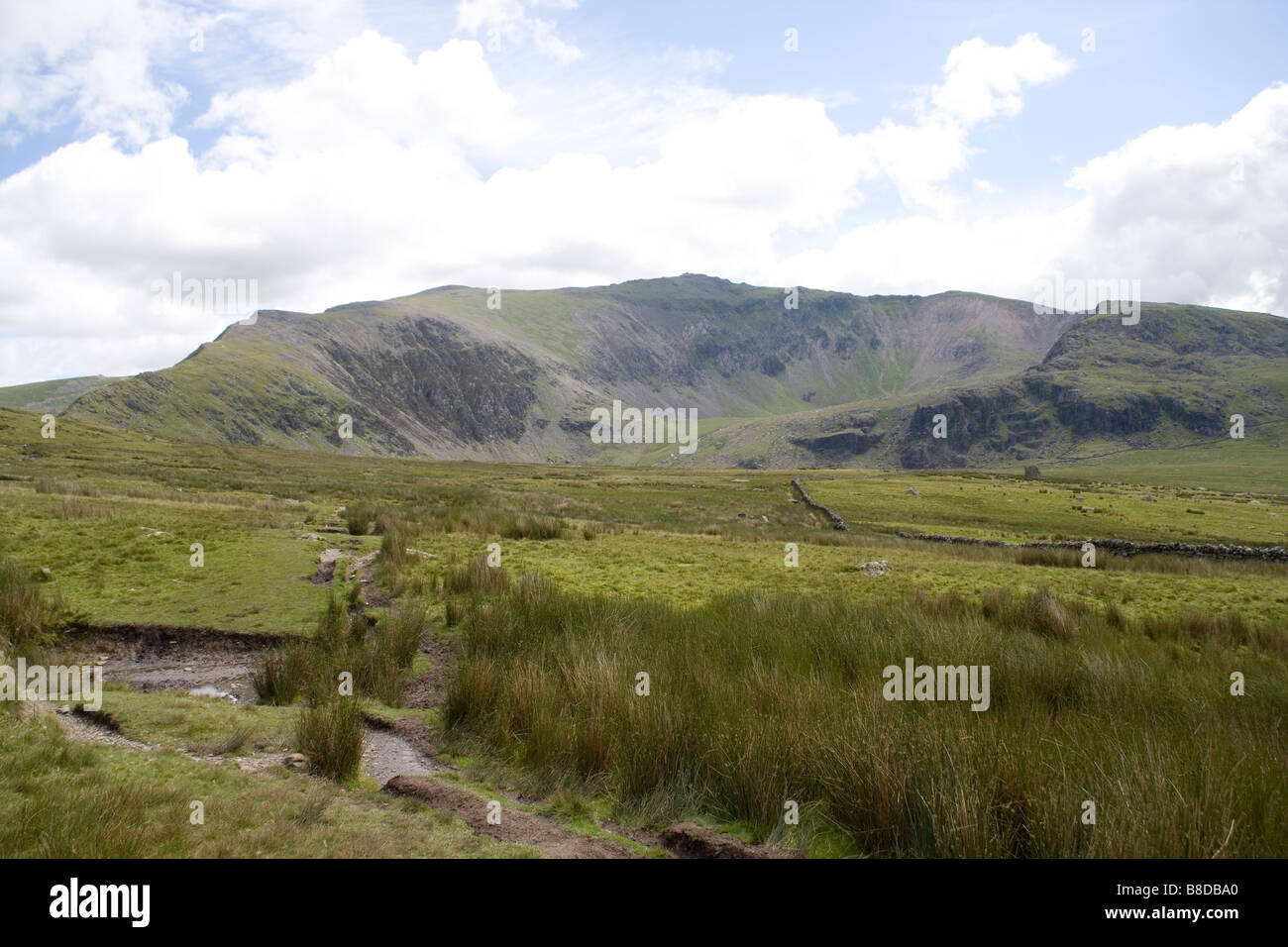 The Peak of Snowdon from the Snowdon Ranger path up Snowdon, Snowdonia ...