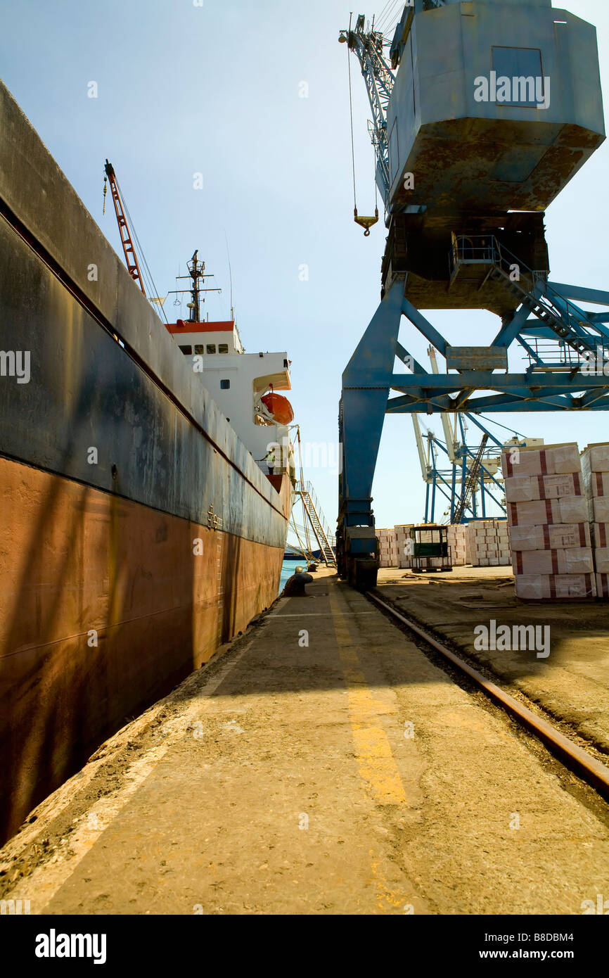 View of loading docks with crane hi-res stock photography and images ...