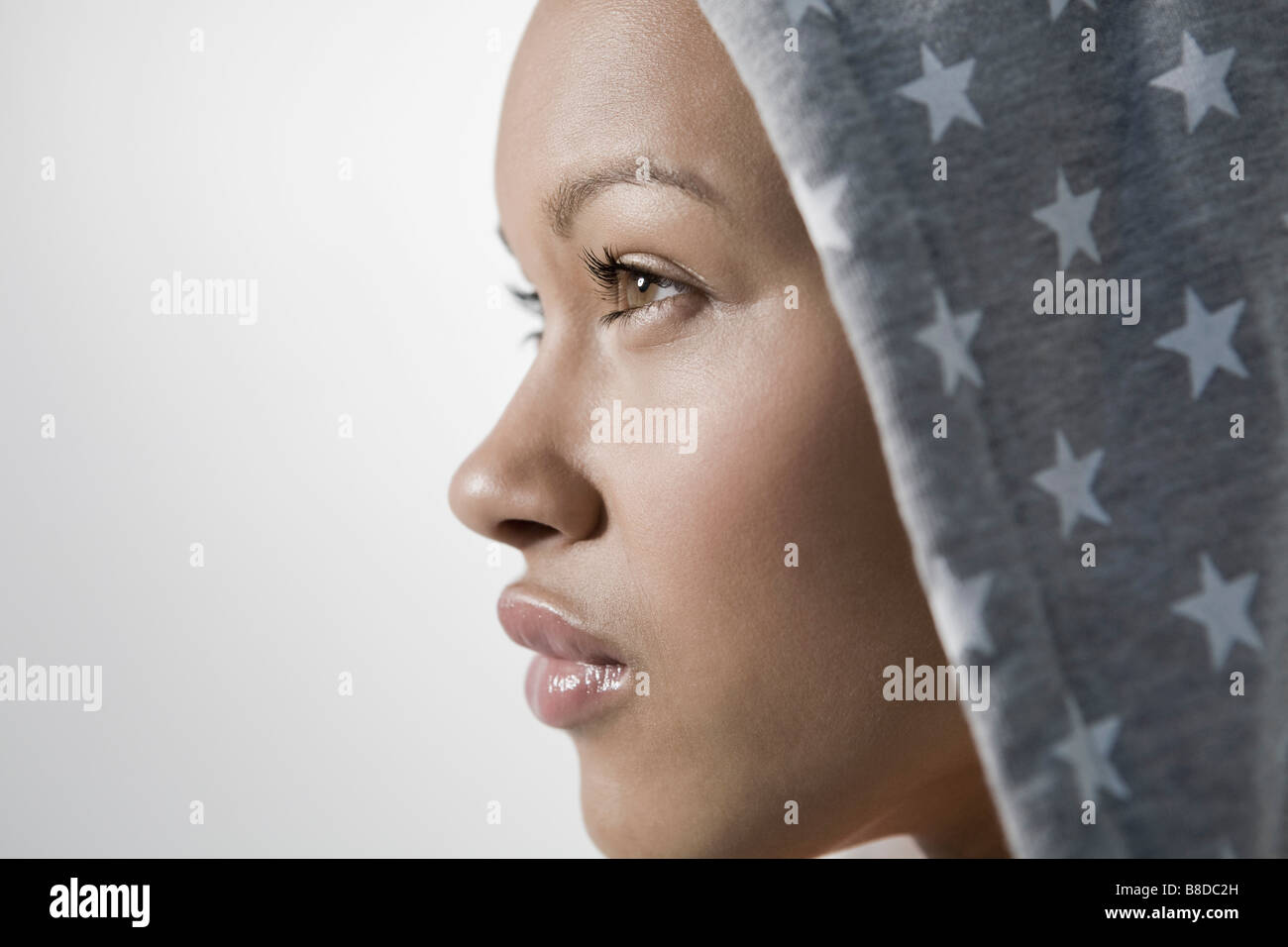 Close-up view of young woman, profile Stock Photo - Alamy