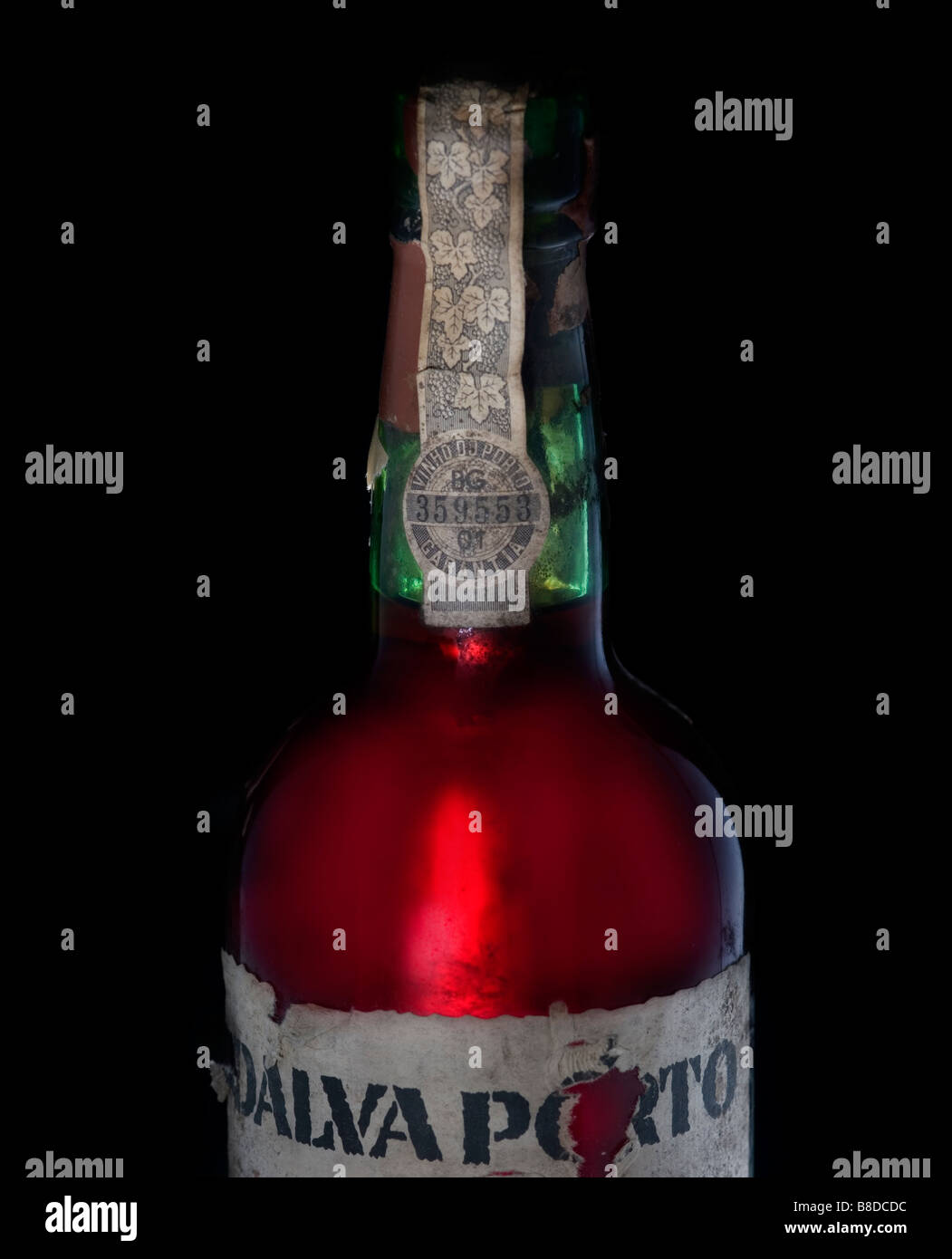 1/2 length study of old Dalva port bottle Stock Photo - Alamy