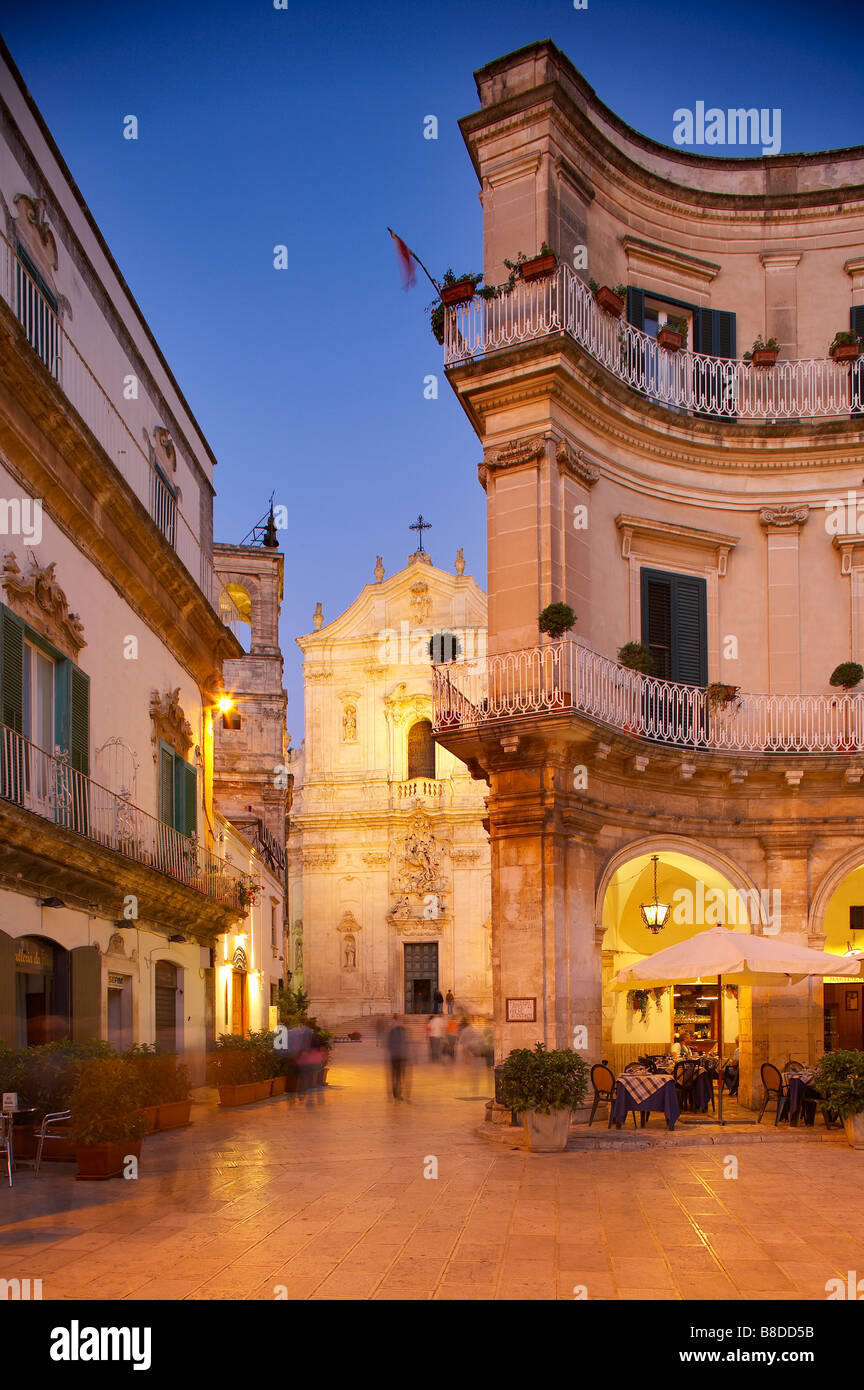 Piazza Immacolata with Chisea di San Martino, Martina Franca, Puglia ...
