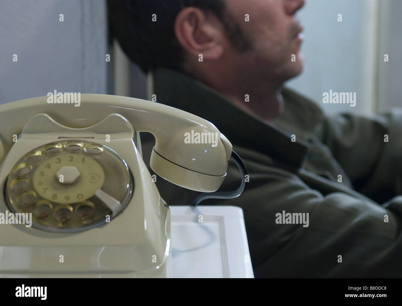 Vintage telephone man hi-res stock photography and images - Alamy