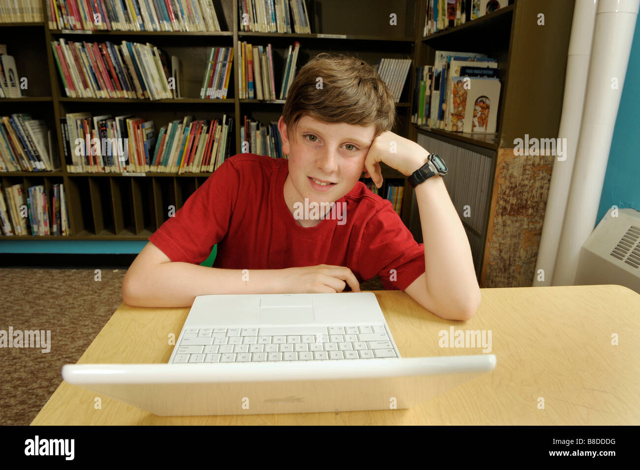 Student Sitting Laptop Stock Photo - Alamy
