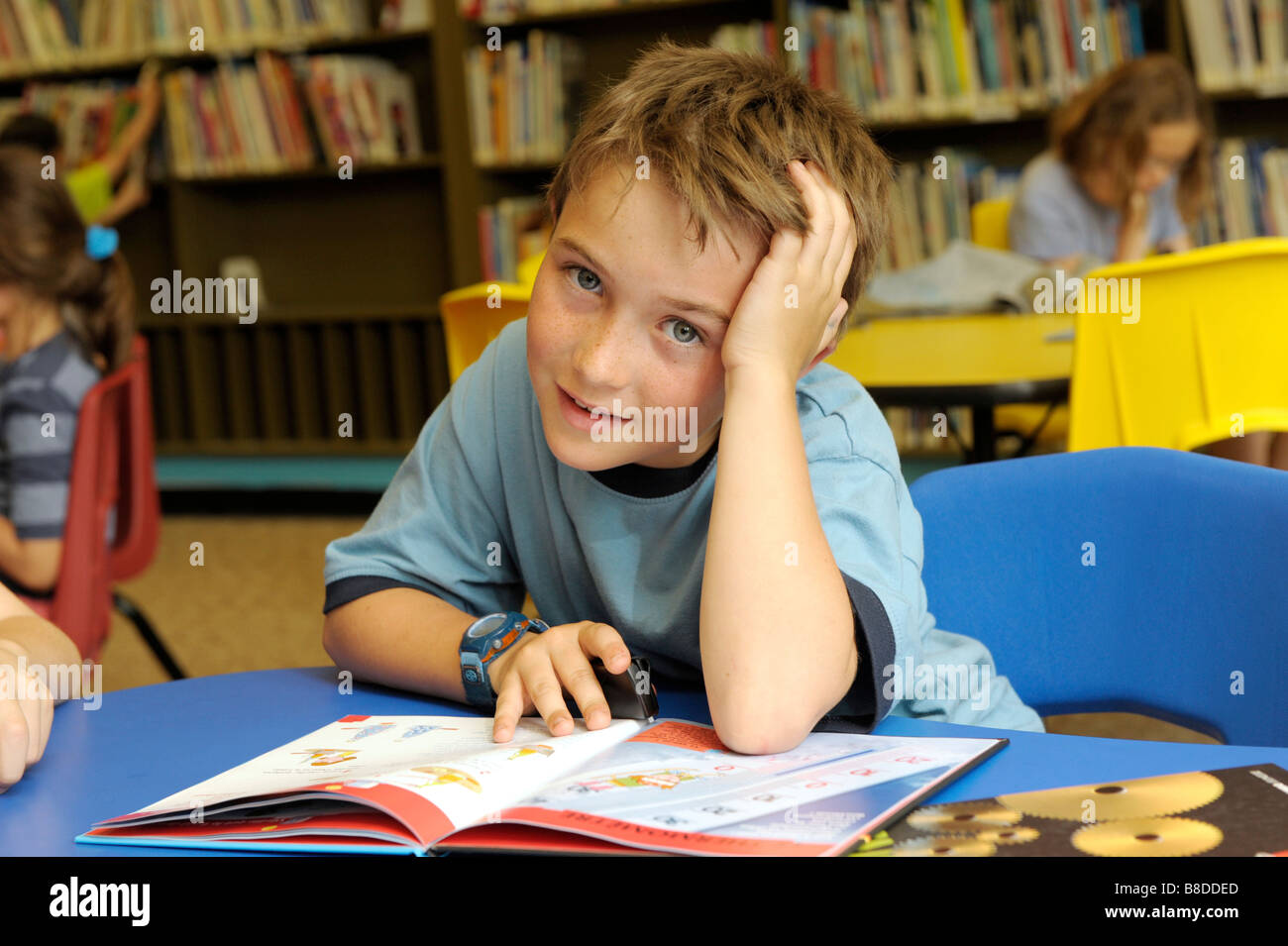 Student School Library Stock Photo - Alamy