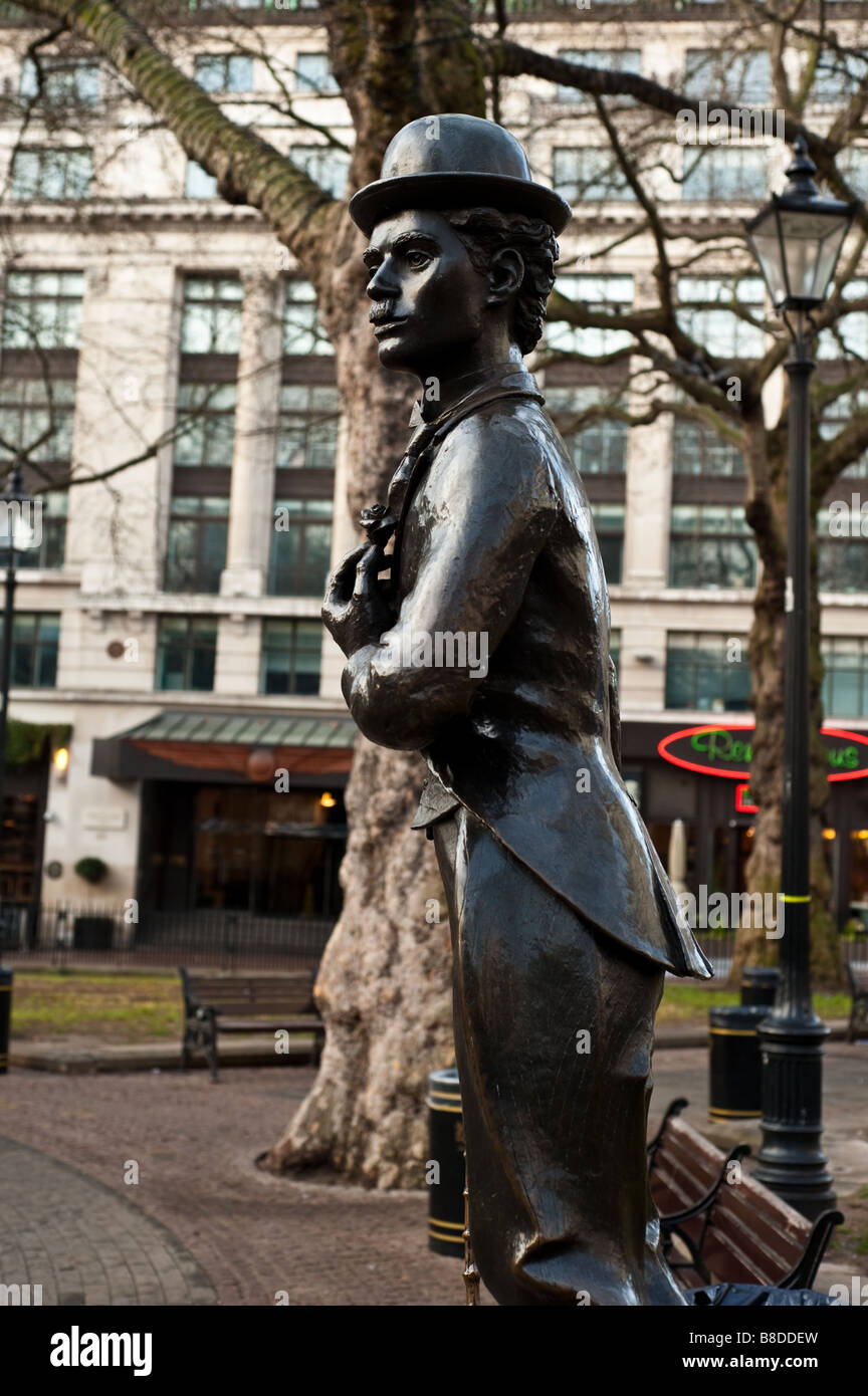 Statue of Charlie Chaplin in Leicester Square Stock Photo - Alamy