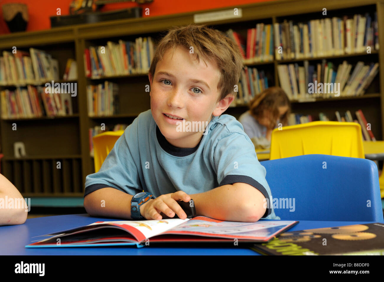 Student School Library Stock Photo - Alamy