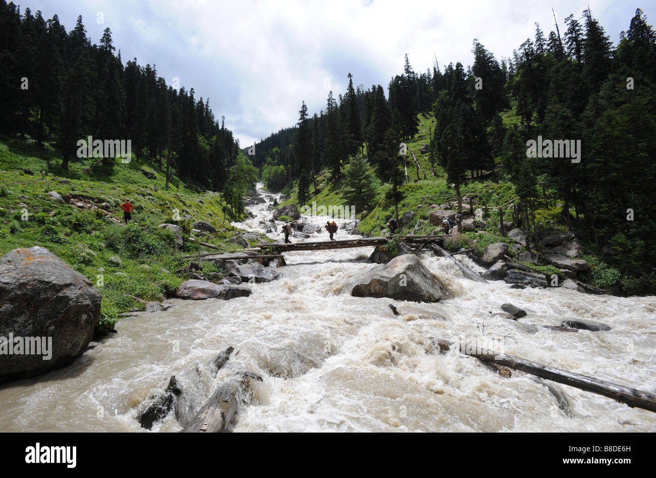 Bridge crossing on the Parbati river Northern India Stock Photo - Alamy