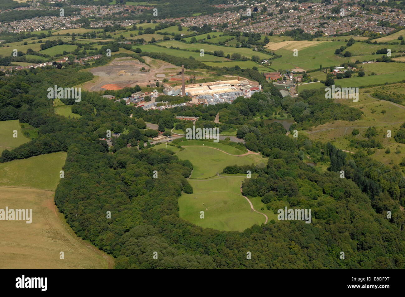 Aerial view of Baggeridge Country Park and Baggeridge Brick Company in ...