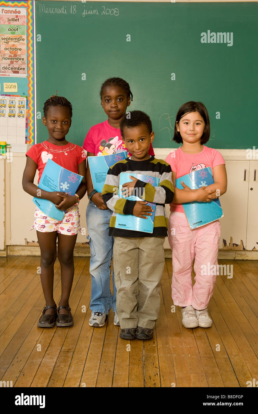 Students Classroom, Holding Books Stock Photo - Alamy