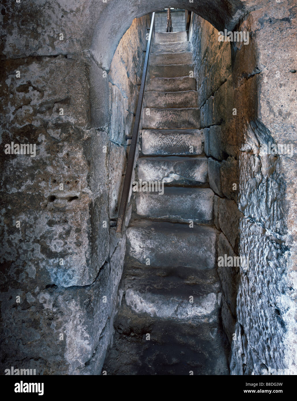 Hexham Abbey Steps To Saxon Crypt Stock Photo - Alamy