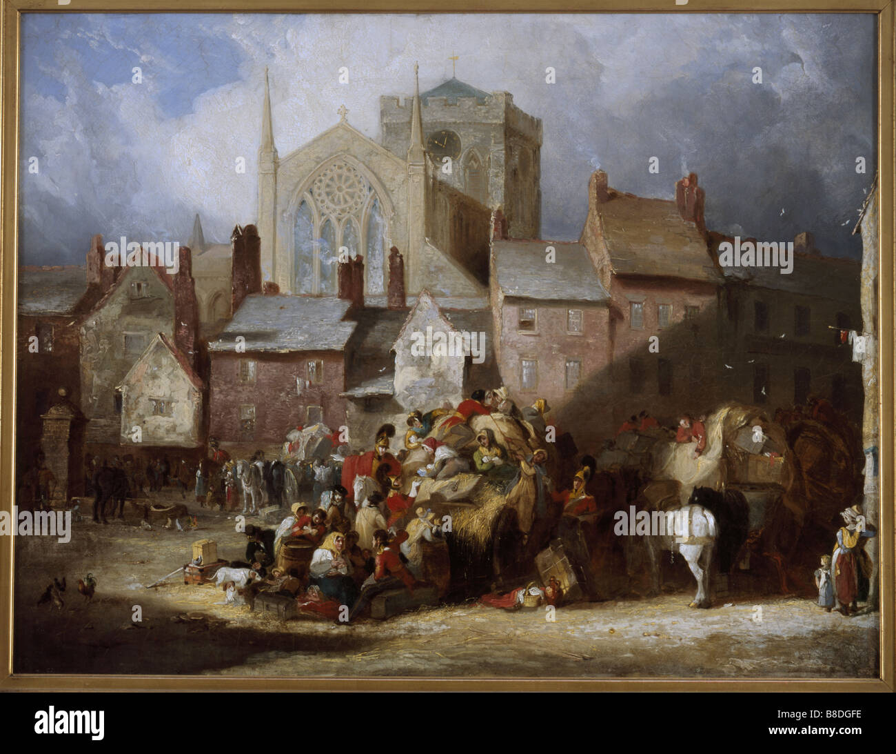 Hexham Abbey Painting Stock Photo - Alamy