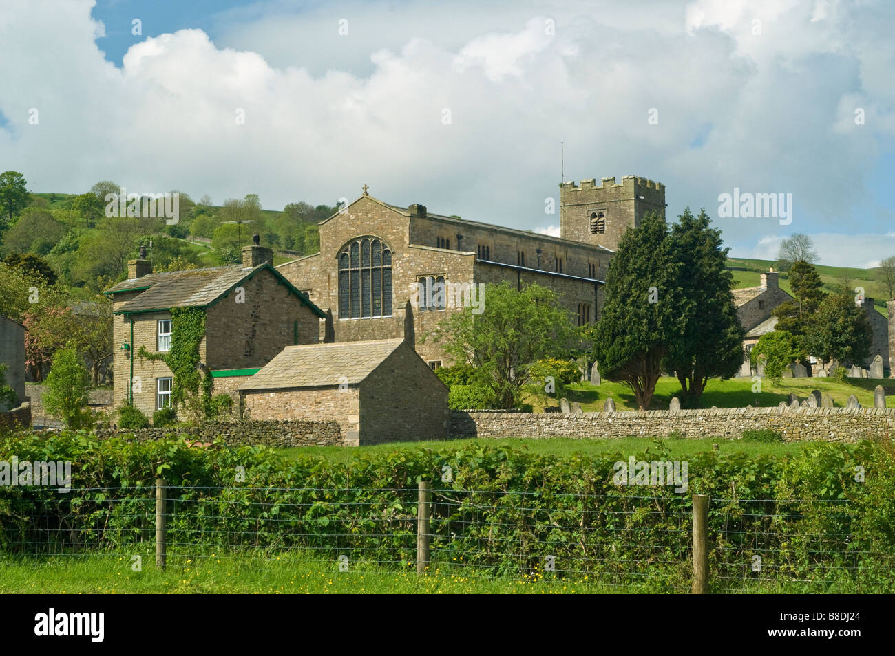 Parish Church of Dent in Dentdale Cumbria in the Yorkshire Dales ...