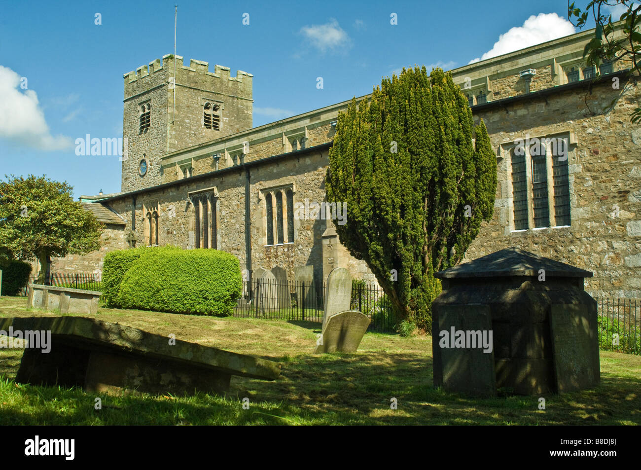 Parish Church of Dent in Dentdale Cumbria in the Yorkshire Dales ...