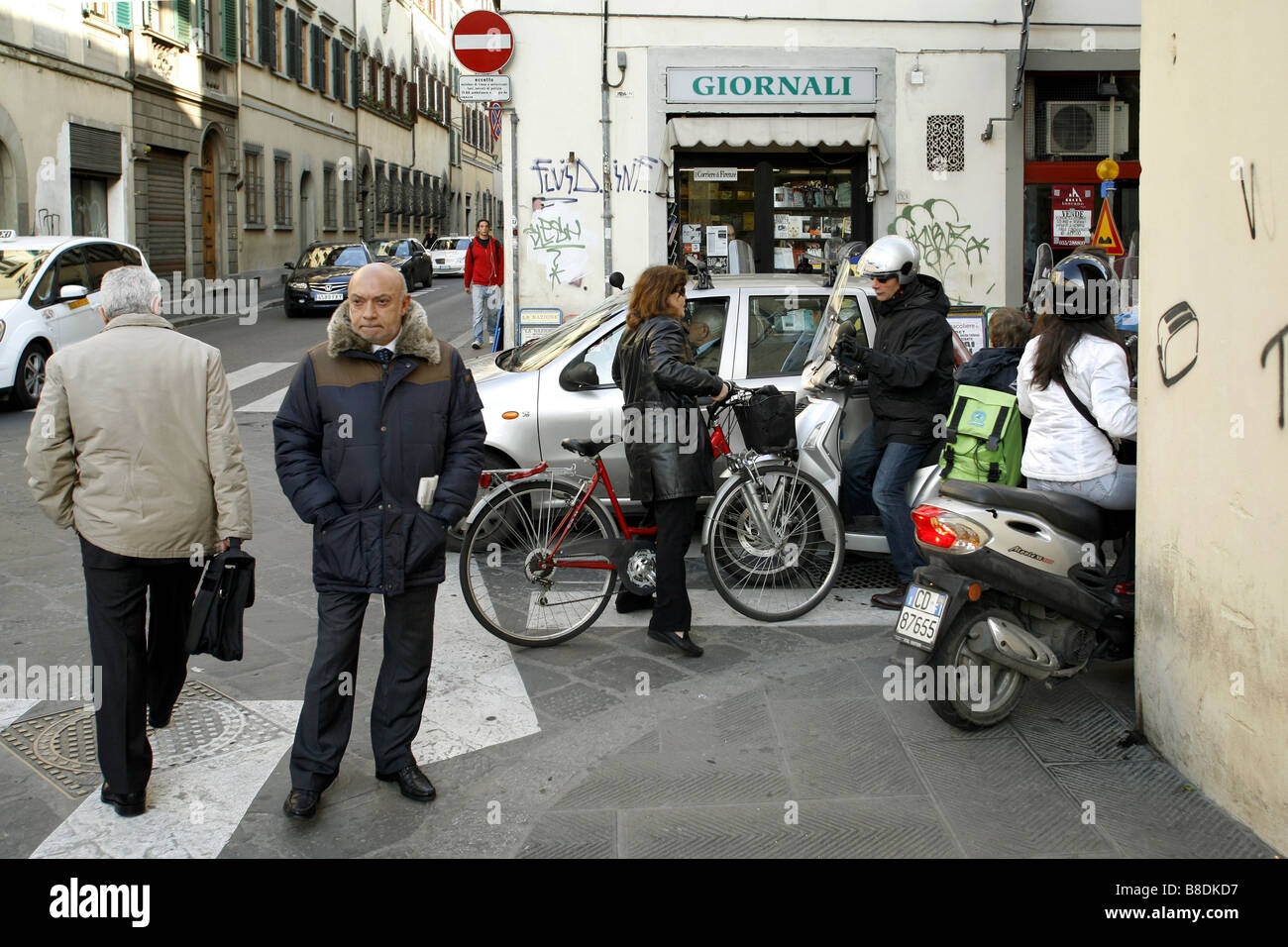 Traffic jam, Florence, Tuscany, Italy Stock Photo - Alamy