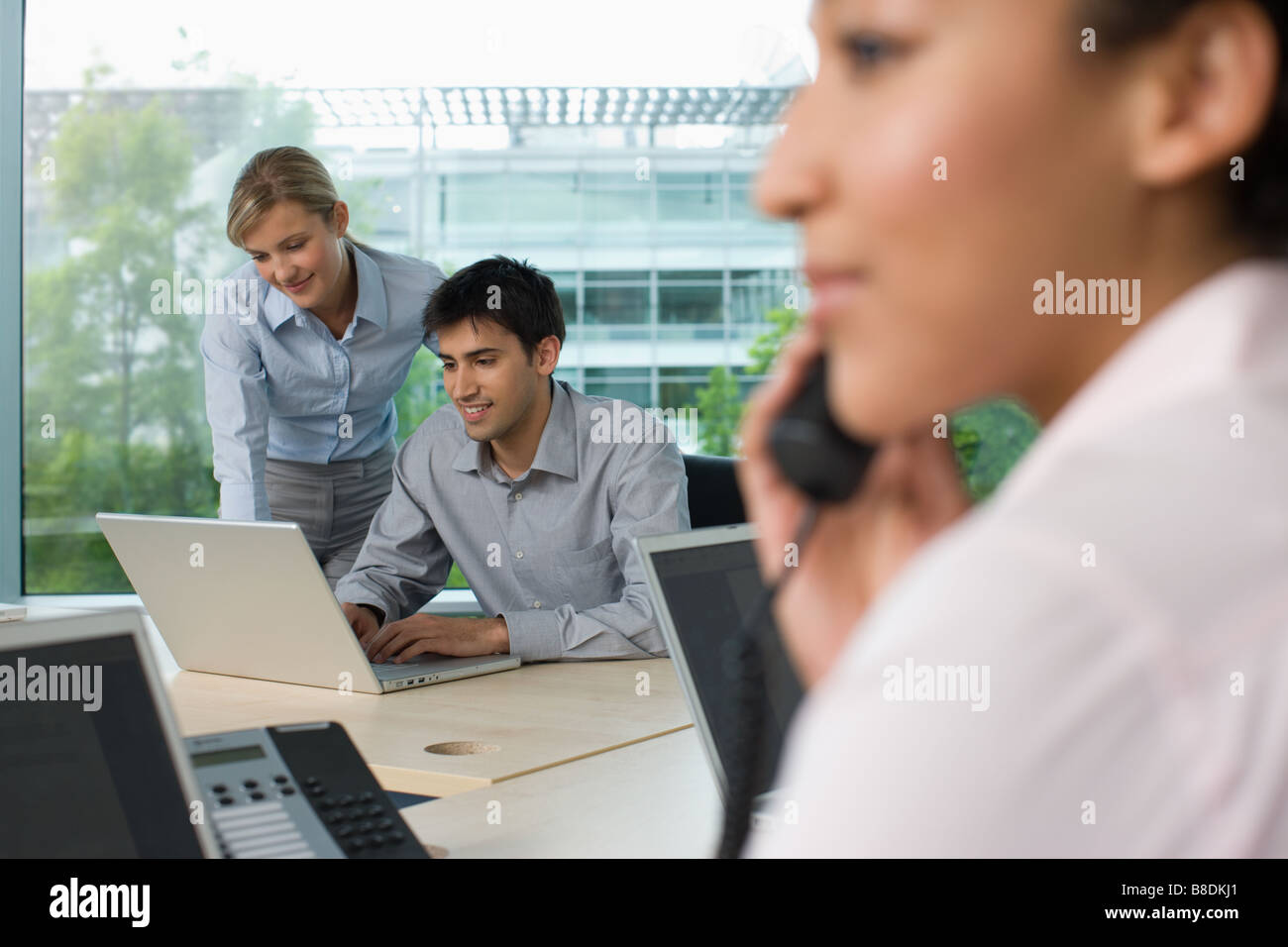 Call centre office workers hi-res stock photography and images - Alamy