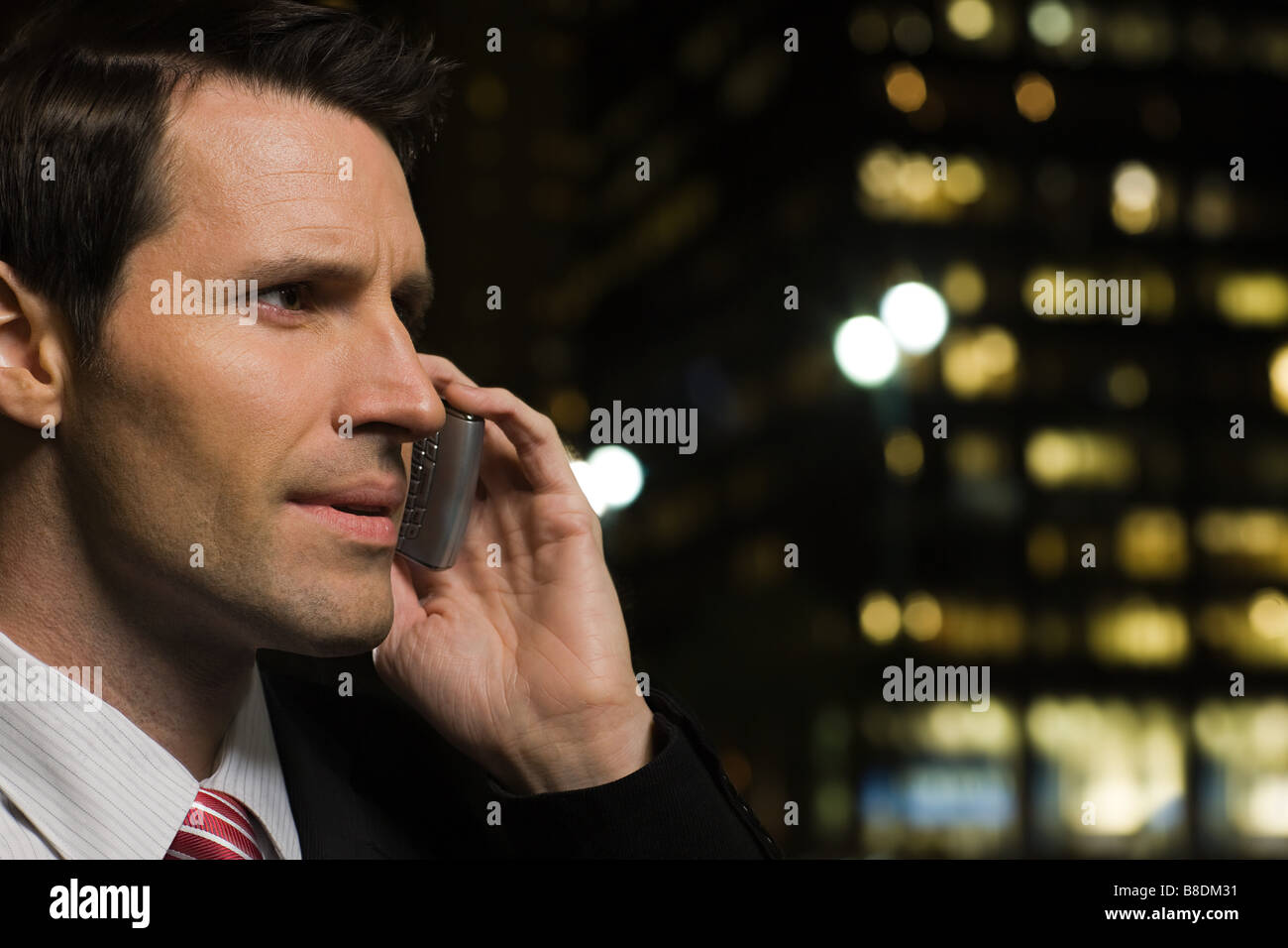 Businessman making a telephone call Stock Photo - Alamy