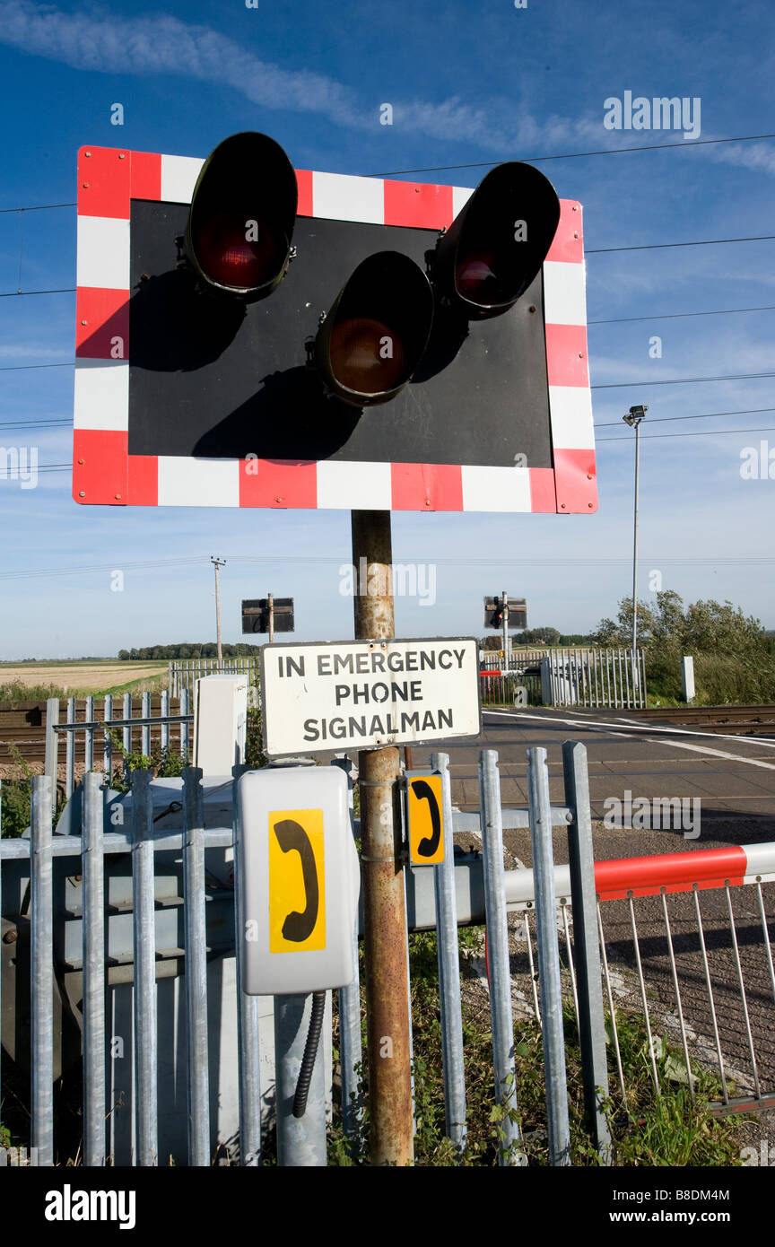 Level crossing uk road sign hi-res stock photography and images - Alamy