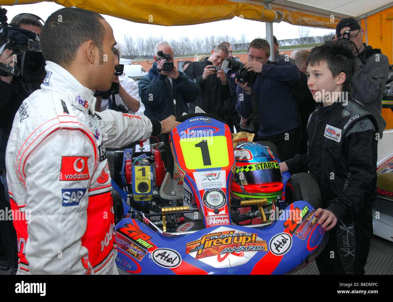 Lewis Hamilton going back to his karting roots Stock Photo - Alamy