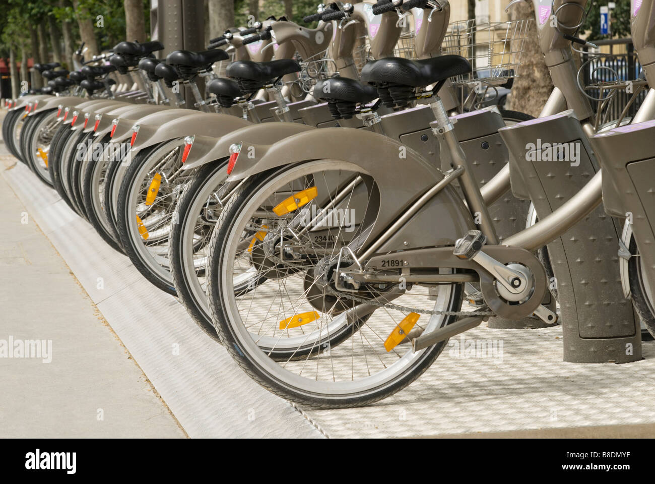 Paris Velib Rental Bicycles High Resolution Stock Photography and ...