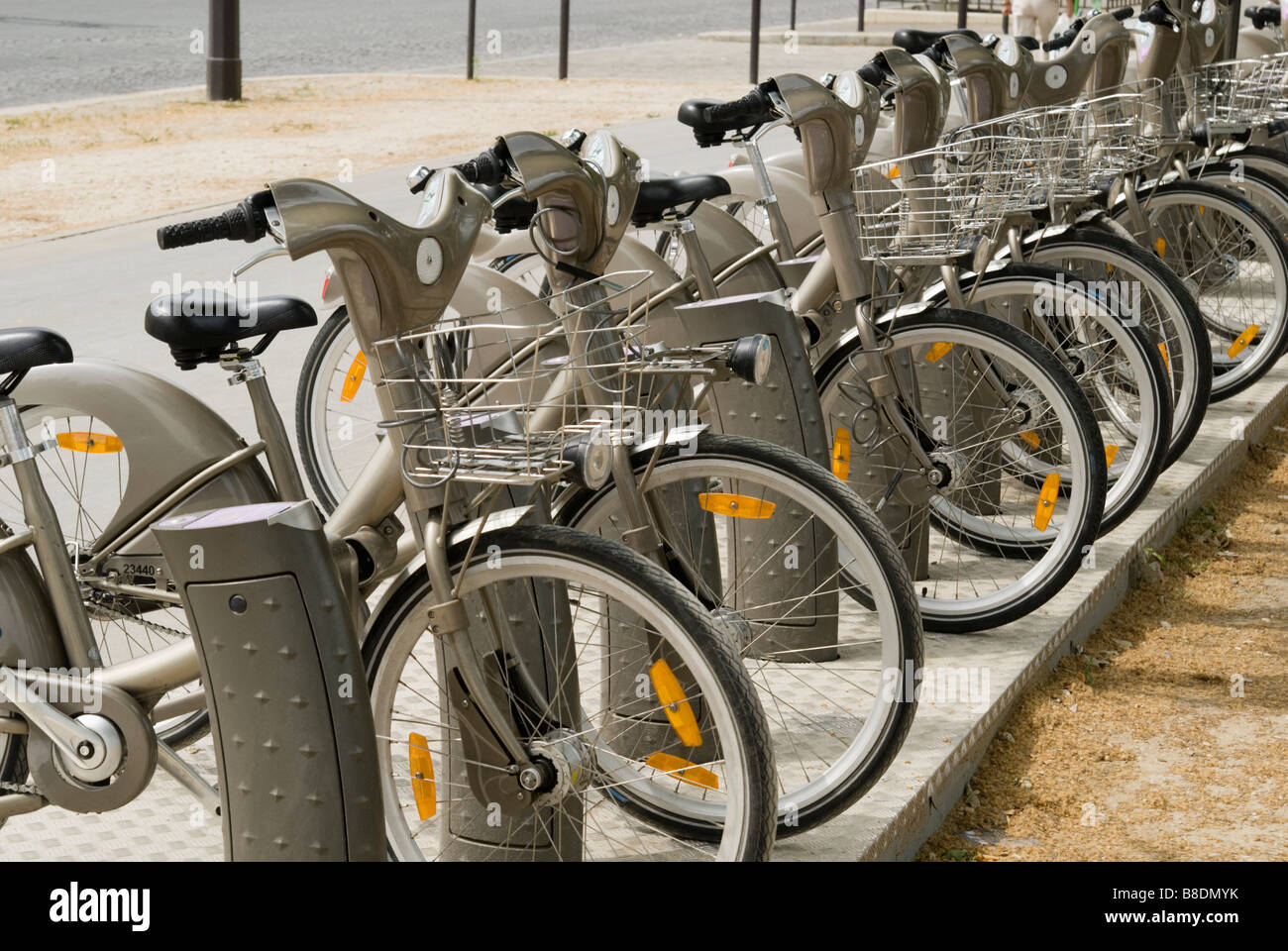 Paris Velib Rental Bicycles High Resolution Stock Photography and ...