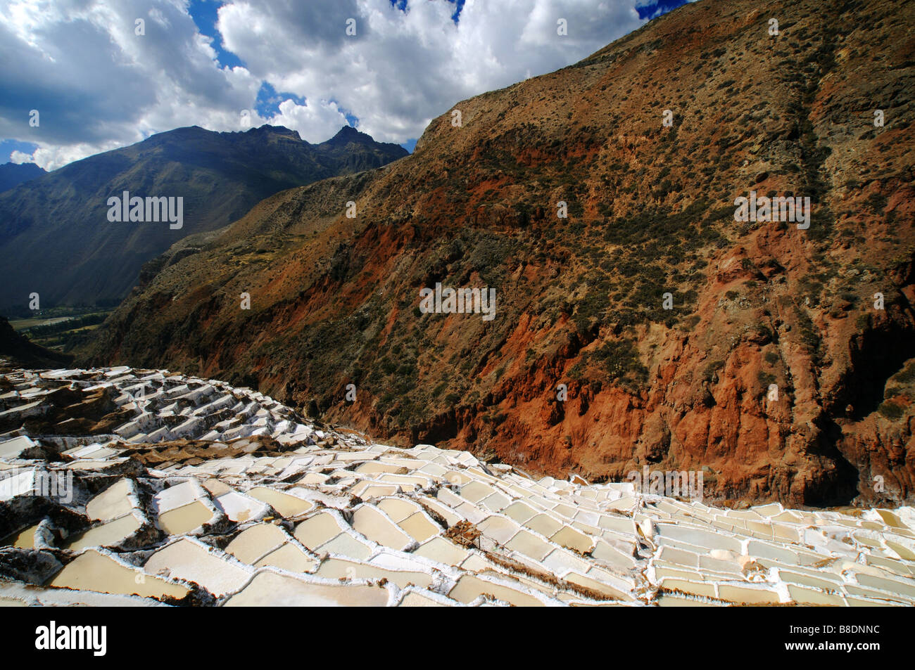 Salt pools at the Salineras de Mara, Peru Stock Photo - Alamy