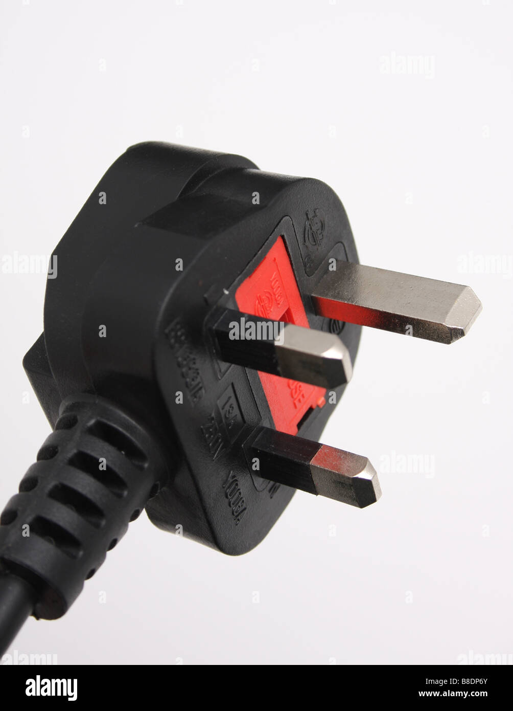 black electrical 3 pin UK plug Stock Photo - Alamy